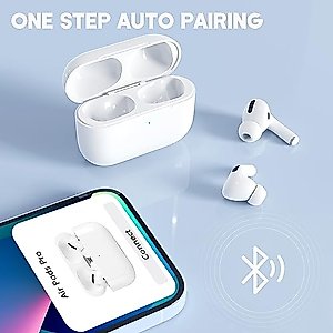 Vluegki Wireless Earbuds with in-Ear Earbuds Headphones, Noise Reduction Earphone with Sync Button and Built-in 660 mAH Battery【Earbuds Include】