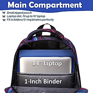 BLUEFAIRY Girls Backpack Teens Kids Elementary School Bags for Teenager Primary Bookbags Middle High School Lightweight Waterproof Sturdy Durable Gift (ROCK-FLOW