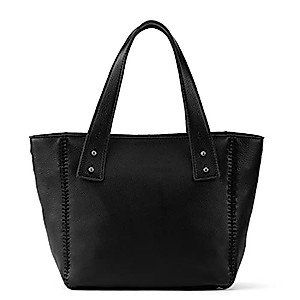 The Sak Liv Satchel in Leather, Large Purse with Removable, Convertible Straps, Black
