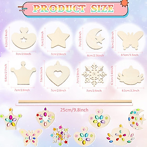 Roowest 24 Pcs Wood Princess Wands Magic Stick Unfinished Wooden Fairy Wands DIY Princess Craft Make Your Own Magical Wands for Girl School Costume