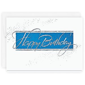 The Gallery Collection, 1 Count Card Pack, Birthday Card with Pearl Lined Envelope (Happy Birthday Sparkle)