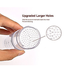 Meat Tenderizer Needle 30 Stainless Steel(3 injection needle pinhole) Blade and Meat Injector 3 Oz Marinade Flavor Syringe - Massary.