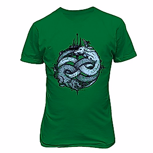 RIVEBELLA New Graphic Shirt Waaagh Grunge Style Novelty Tee Warhammer Men's T-Shirt (Green, L)