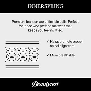 Beautyrest Black Series Four 17.5" Medium Summit Pillow Top King Mattress - Breathable, Cooling, and Supportive - CertiPUR-US Certified, 100-Night Sleep Trial, and 10-Year Limited Warranty