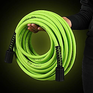 Flexzilla Pressure Washer Hose with M22 Fittings, 1/4 in. x 50 ft., ZillaGreen - HFZPW3450M-E