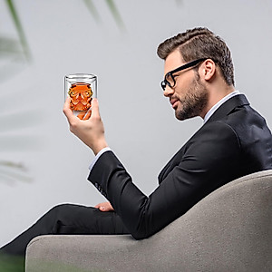 Creative Whisky Sobriety Glasses, Flask Carafe, Whiskey Carafe for Wine, Bourbon, Liquor, Vodka, Scotch, 150ml Gifts for Men, 2 pcs…