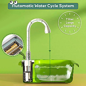 Kids Kitchen Sink Toy Set with Running Water 23Pcs Playing Dishwasher with Automatic Water Cycle System Pretend Play Toy for Kids Boys Girls Toddler