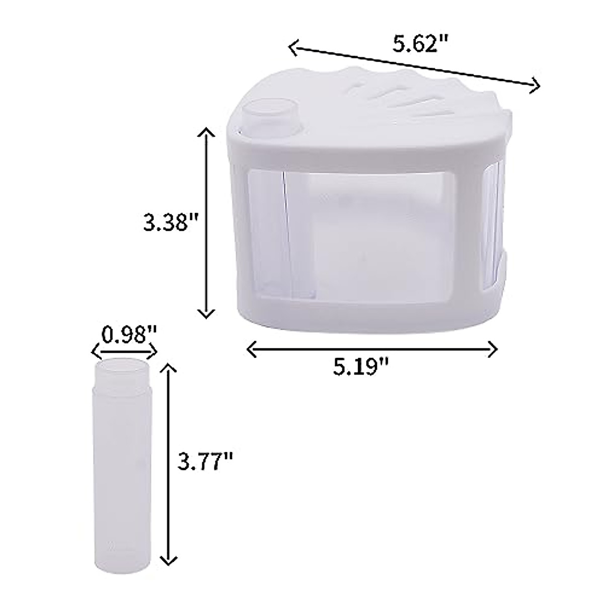 PENCK Small Betta Fish Tank, Acrylic Small Aquarium, Desktop Round Glass Planter Terrarium, Mini Goldfish Tank for Small Shrimp Fish Home Office Decor (White)