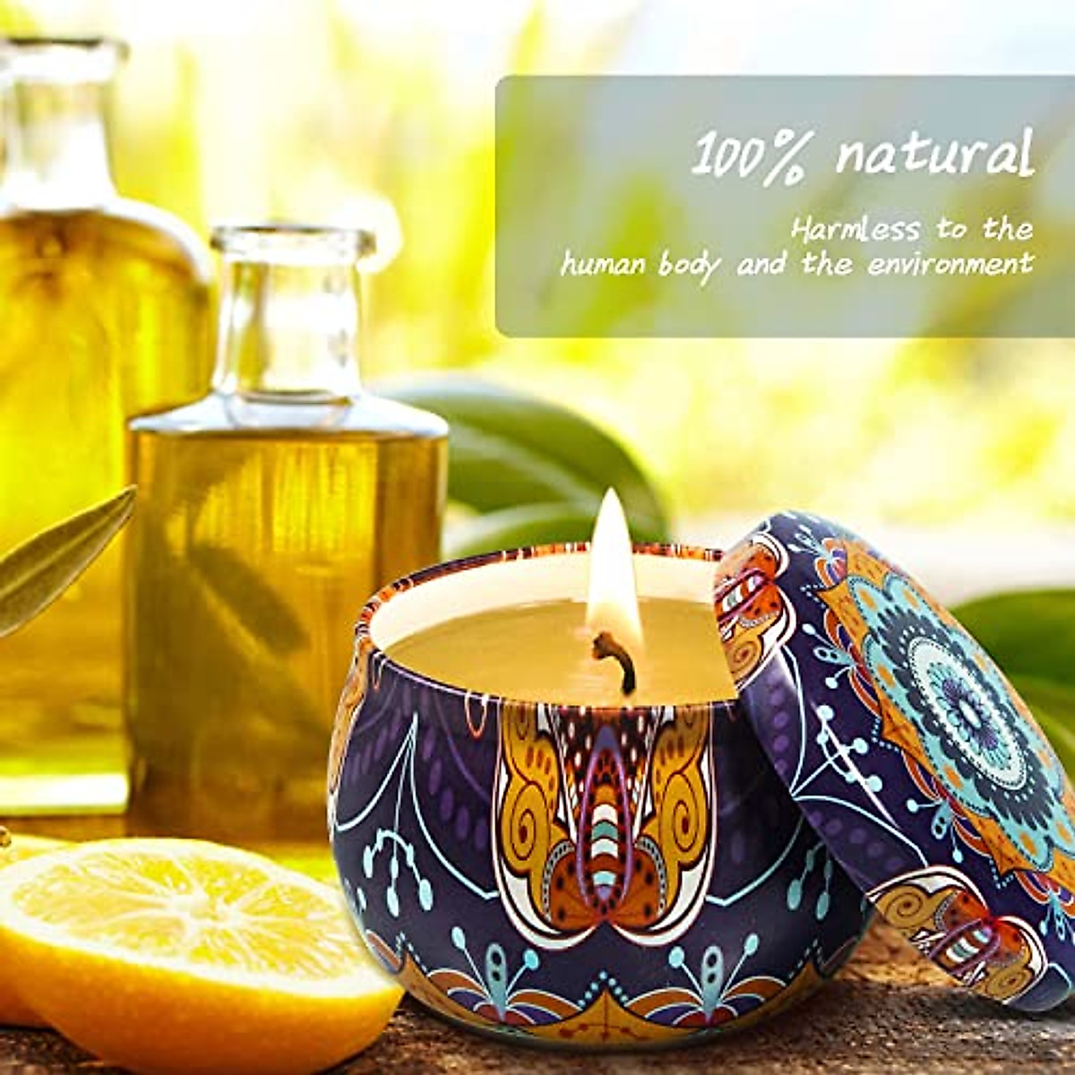 Candles for Home Scented, 4.4 oz 4 Pack Long Lasting Burn, Premium Body Relax & Stress Relief Candles,Ideal Gifts for Birthday, Christmas, Thanksgiving, Mother's Day