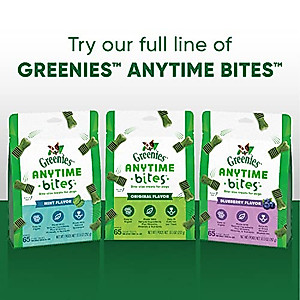 Greenies Anytime Bites Dog Treats, Blueberry Flavor, 10.3 oz. Bag