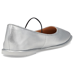 Coach Women's Emilia Mary Jane Flat, Silver, 8.5