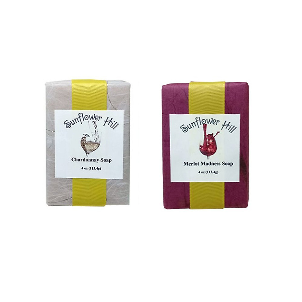 Chardonnay and Merlot Wine Soap Set - Made in Maine - Gift Packaged