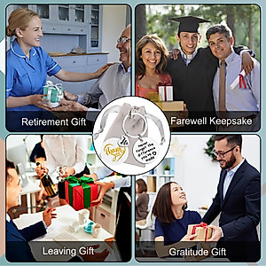 ILHSTY 30 pcs Thank You Gifts Bulk Appreciation Keychains For Men Womem, Leaving Gift Employee Appreciation Gifts Inspirational Keychian Velvet Pouch for Coworker Teacher Volunteer Nurse（30 PCS