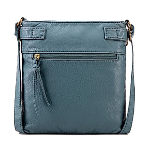 Montana West Crossbody Bags for Women Shoulder Purse and handbags Medium Multi Pocket Travel Bag,MWC-046JEAN