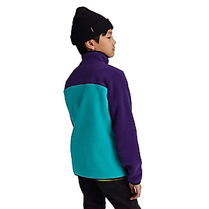 Burton Kids Spark Fleece Anorak, Parachute Purple/Dynasty Green, Large