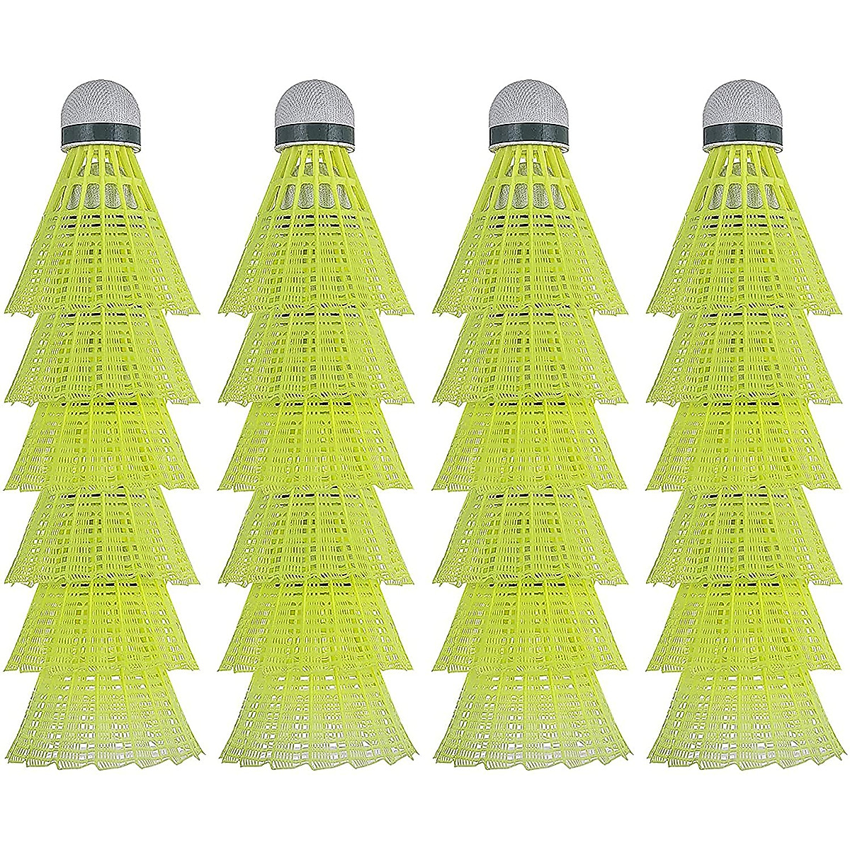 HIRALIY 24 Pack Nylon Badminton Shuttlecocks Birdies, Baseball/Softball Batting Training High Speed Badminton Balls with Stable & Durable, Ideal Hitting Practice for Youth Players Indoor and Outdoor