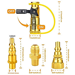 MOFLAME 1/4 Rv Propane Quick Connect Adapter Conversion Kit for Weber Q 100, 1000, 200, 2000, 1200, 2200, Weber Traveler Portable Gas Grill,Weber Q300 Series Gas Grills