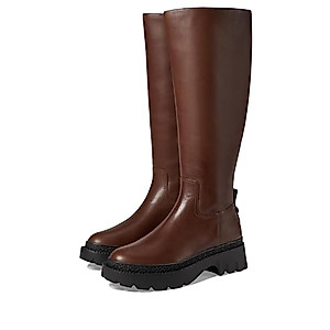 Coach Women's Julietta Leather Boot Knee High, Walnut, 8