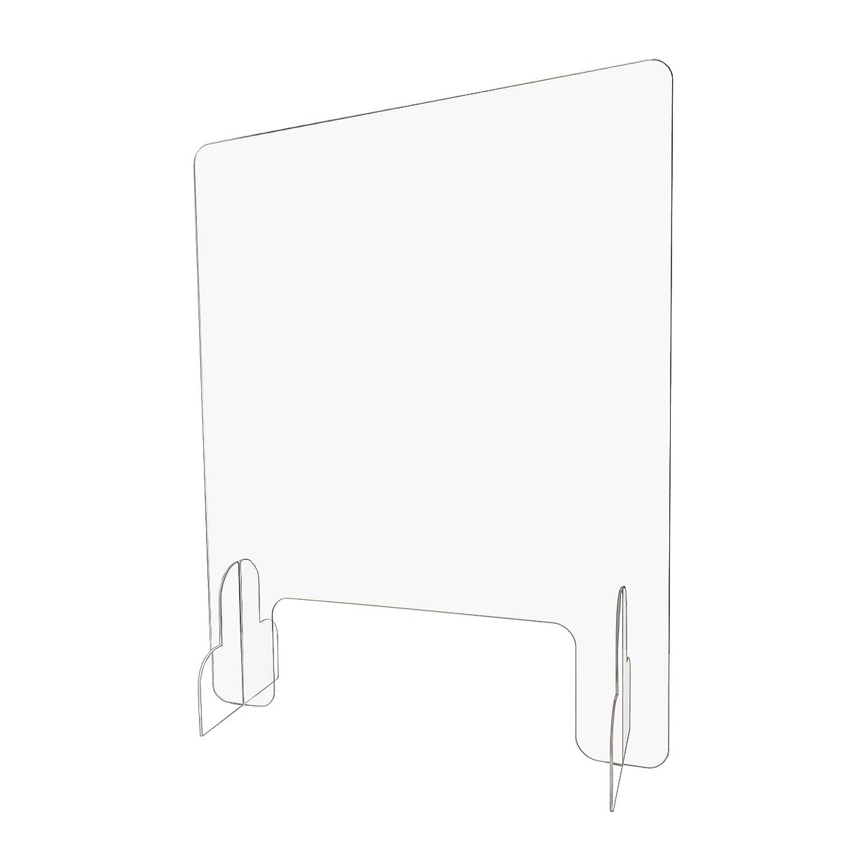 Sneeze Guard - Clear Acrylic Protective Barrier and Shield for Counter and Desk (24"W x 30"H)