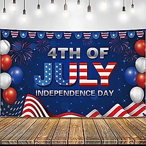 XtraLarge, 4th of July Banner - 72x44 Inch | 4th of July Backdrop, 4th Of July Decorations | Independence Day Banner, Independence Day Decorations | Fourth Of July Decorations, Patriotic Decorations