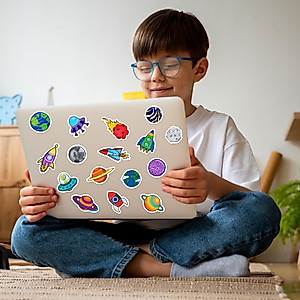 ArtCreativity Space Stickers for Kids, Over 1000 Bulk Stickers, Kids’ Arts & Crafts Supplies, Great Space Party Favors, Goodie Bag Fillers for Kids - Assorted Space Themed Stickers for Boys & Girls