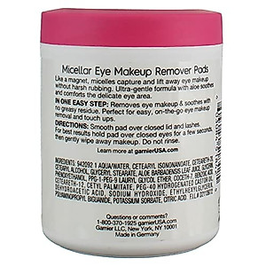 Micellar Eye Makeup Remover Pads, 100 Pads (Pack of 2)