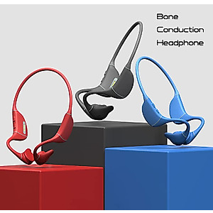 hutulao Bluetooth Open-Ear Bone Conduction Sports Headphones-with Sweat Resistant Wireless Earphones for Running and Workouts - Built-in Mic,with Headband