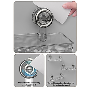 ROKIE Shower Caddy Suction Cup Storage Rack Clear Acrylic Shower Shelves Glacier Water Ripples Corner Shelf For Bathroom Shower Accessories (J)