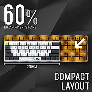 EPOMAKER SKYLOONG SK61 61 Keys 60% Hot Swappable Programmable Mechanical Gaming Wired Keyboard with RGB Backlit, NKRO, Water-Resistant, Type-C Cable for Win/Mac/Gaming (Gateron Optical Blue, Panda)