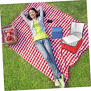 KICHOUSE 2 Pcs Insulation Bags Fresh Preservation Bag Livreur Insulated Pizza Bag Seafood Preservation Bag Thermal Food Cooler Bag Cold Bag Tote Bags Hot Food Non-woven Fabric Red