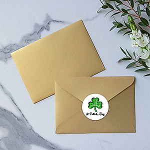 50 PCS Cute St.Patrick's Day Shamrock Lucky Stickers 2in Spring St Patrick's Day Gift Stickers Round Tag Envelope Seals for Laptop Bottle Bags St.Patrick's Day Gifts for Girls Kids Men Women