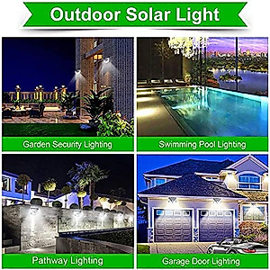 ZHUANYIYI Solar Lights Outdoor,100LED Solar Light Outdoor Solar Lamp,Powered Waterproof Motion Sensor Street Light for Home Garden Decoration