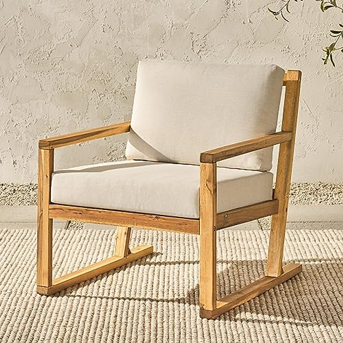 Walker Edison Dekian Outdoor Chairs, Natural