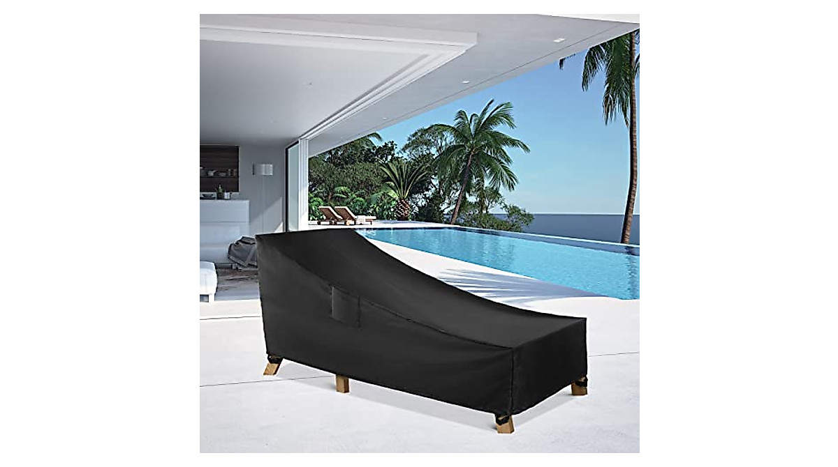 WLEAFJ Waterproof Patio Lounge Cover - Heavy Duty & Windproof
