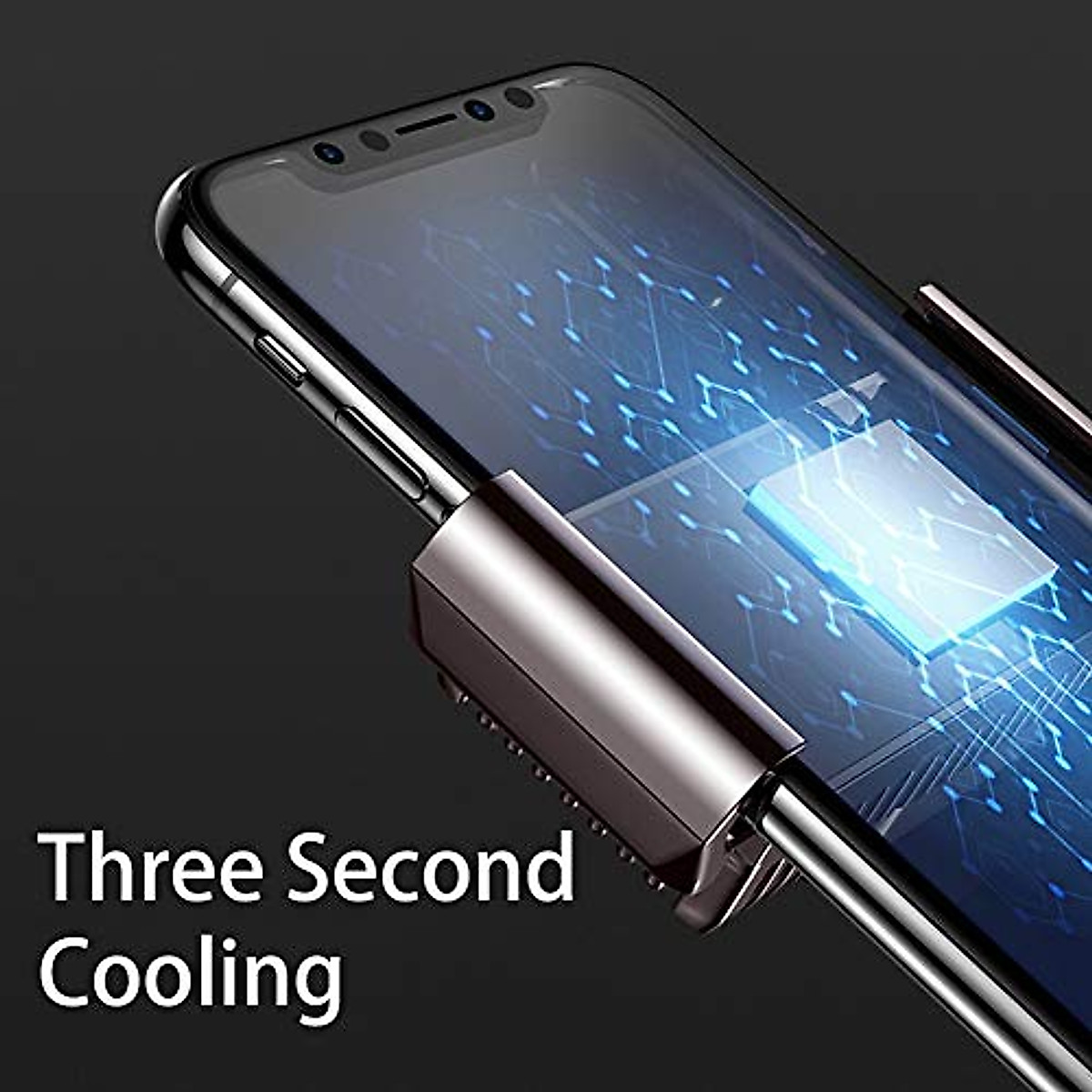 DIAOD Portable Mobile Phone Cooler Game Cooling Gaming Heat Sink Audio Aux Radiator (Color : Black)