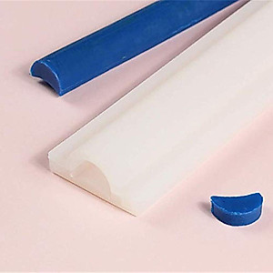 Crescent Moon Shaped Long Tube Silicone Soap Mold Moonlight Sonata Column Chocolate Candy Mold for Mousse Cake Baking Handmade Candle Mold Embed Soap Making Supplies