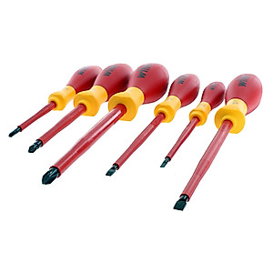 Wiha 32092 Slotted And Phillips Insulated Screwdriver Set, 1000 Volt