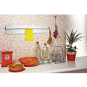 New Star 23862 Anodized Aluminum Slide Check Rack, 24-Inch, Silver