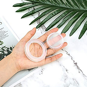 4 Pieces Silicone Patio Table Umbrella Hole Ring Plug and Cap Set for Glass Outdoors Patio Table Deck Yard, 2 Inch (Clear)