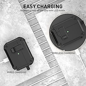 Valkit Compatible Airpods Pro 2nd Generation Case Cover with Lock for Men Women, Military Cool Air Pod Pro 2 Case with Keychain Shockproof iPod Pro 2 Protective Skin for AirPods Pro 2nd Gen 2022/2023