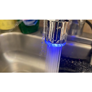 Led Faucet Lights with 7 Colors - Bathroom Faucet Aerator Bathroom Sink - Led Faucet Adapter Light - Glowing Faucet Light for Kitchen or Bathroom Sink, Fits Most Faucets