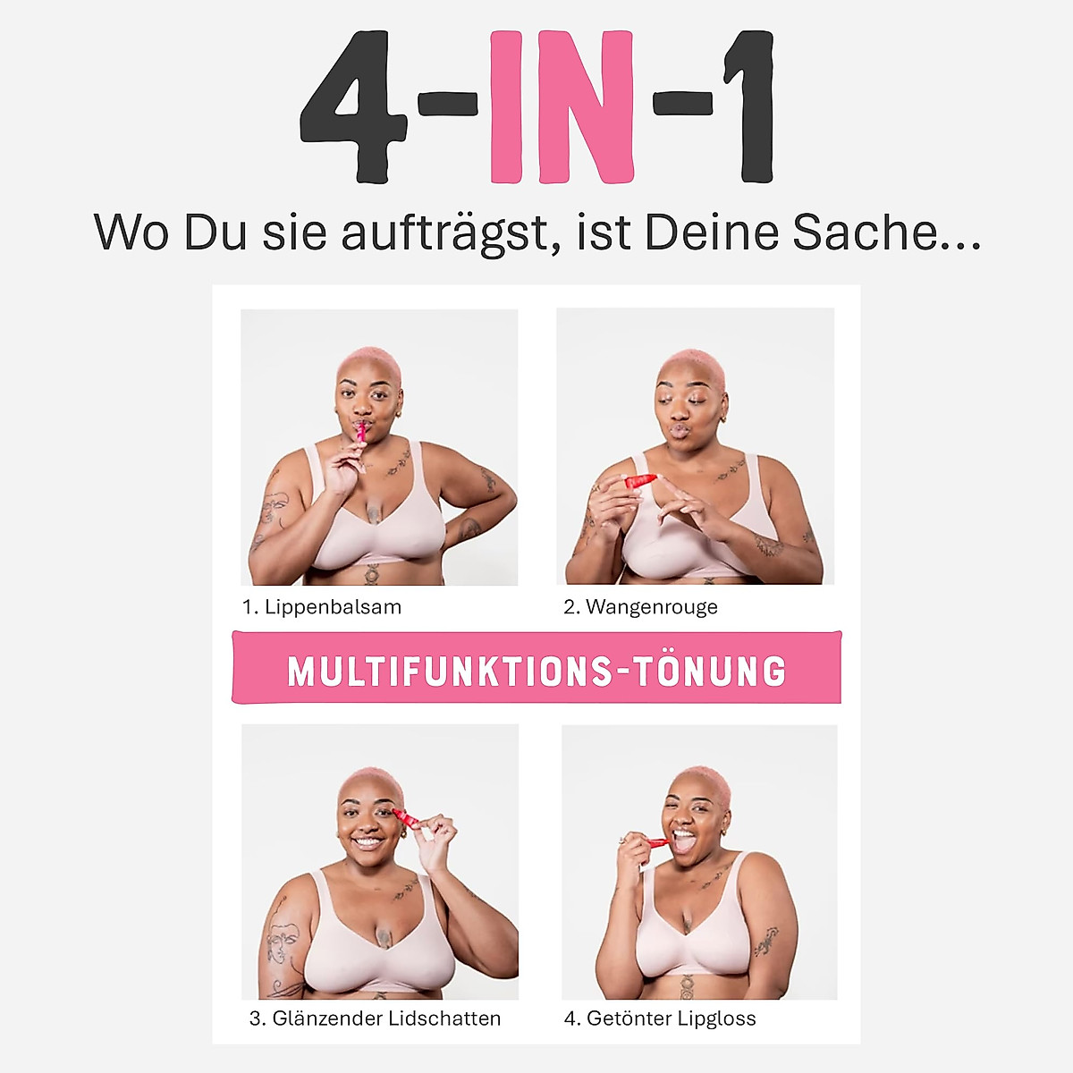 Dr. Lipp Superfood Lip Tint Red Redish 8ml – 4-in-ONE Ultra Moisturising Tinted Lip Balm, Lip Gloss, Cheek Blush & Glossy Eyeshadow – 100% Natural – Fragrance & Cruelty Free