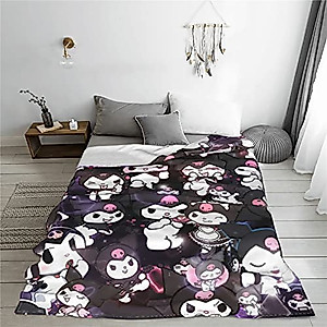 Kawaii Super Soft Blanket Cute Plush Blanket All Season Flannel Fleece Blanket for Kids Adult Sofa Bedding Living Room Decor 50"X40"