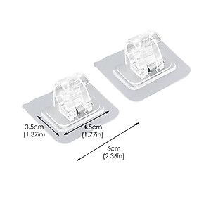 BLUGY Self Curtain Rod Holder Hooks Hanging Pole Clip Free Punching Pole Holder Pole Hook Clamp Bracket for Home Use 2pcs