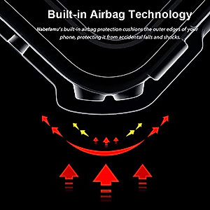 Nabefamu Xiaomi Black Shark 5 Pro Case with [1 Tempered Glass & 4 Gaming Finger Sleeves], Clear Acrylic Back Cool Design,Anti-Drop and Anti-Scratch,Camera Protection - Laser Black