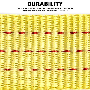 NEIKO 51005A Heavy-Duty Tow Strap with Hooks, 2 Inches by 20 Feet, Woven Polyester Webbing, and 10,000-Pound Capacity, HD Truck Recovery Strap and ATV Tow Strap, Tow Rope for Vehicles