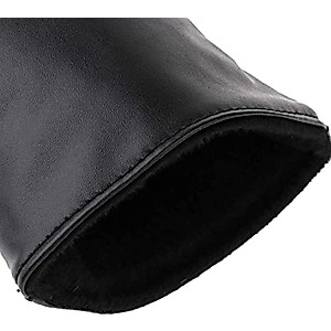 SGerste 1 or 3Pcs Golf Headcovers Set 1 3 5 Driver & Fairway Woods Head Covers with Elastic Closure Waterproof PU Leather Golfer Equipment Gift (Black Driver Cover)