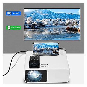 Projector Full HD 1080P Portable 4K Video WiFi Projector Home Theater 3D Smartphone Laser (Color : Android Version)