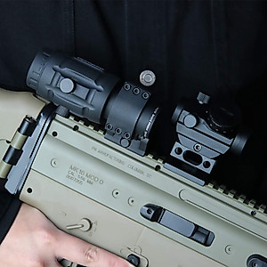 Beileshi 4X Optics Red Dot Sight Magnifier with Flip to Side Mount