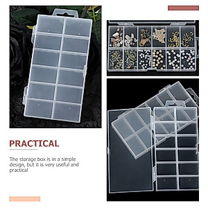 minkissy 5Pcs Boxes containers with lids Portable Bead Box Transparent Beads Button case containers for Beads Storage Box Screw Clamshell Small Object Diamond Box pp Suitcase